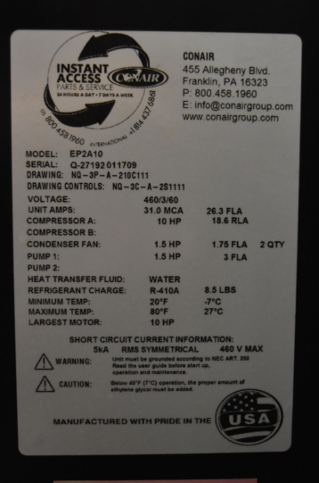 11 Ton Air-Cooled Chiller - Surplus Group